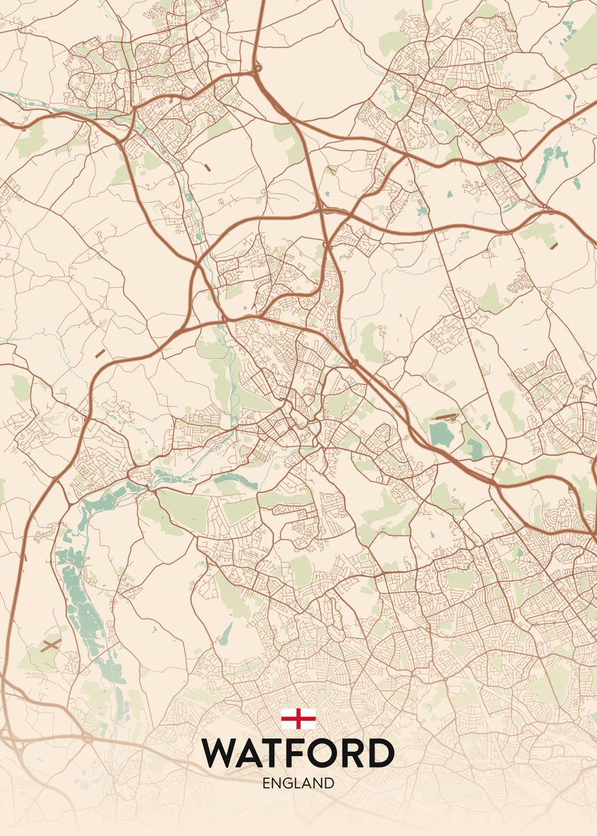 'Watford UK' Poster by IMR Designs | Displate