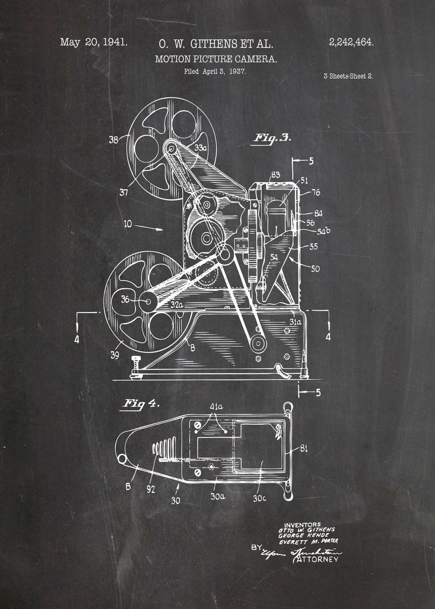 'motion picture patent' Poster, picture, metal print, paint by ...