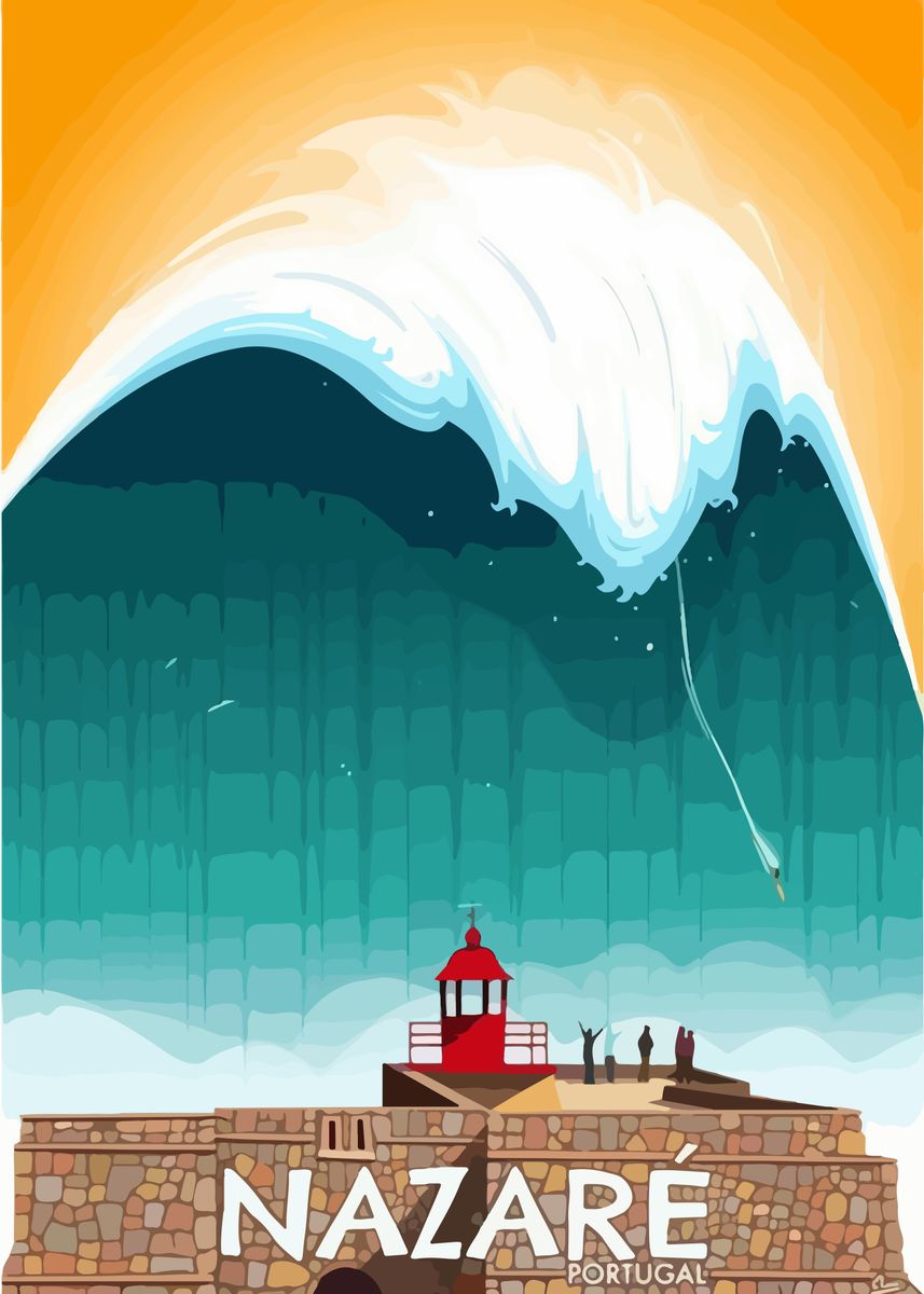 'Travel to nazare' Poster, picture, metal print, paint by Leonardo ...