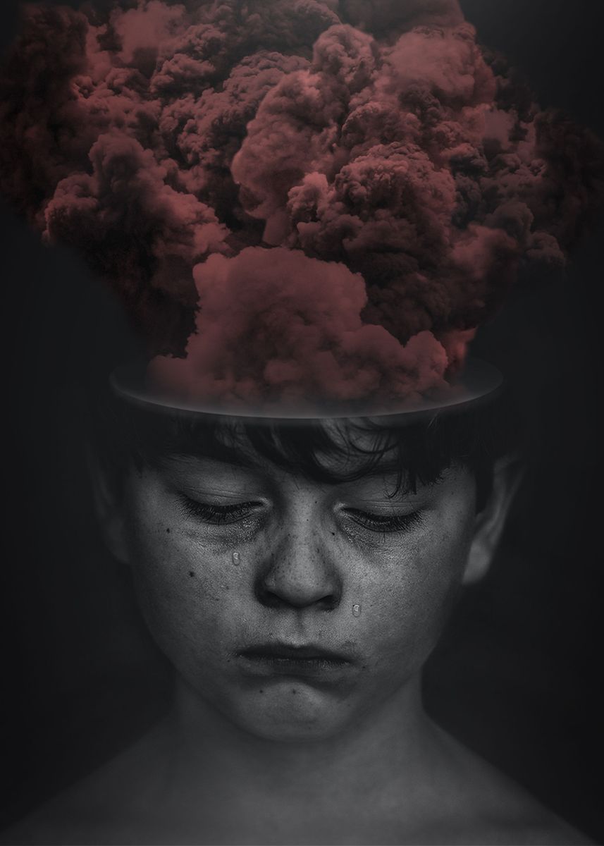 'POOR KID' Poster, picture, metal print, paint by Zsiraa | Displate