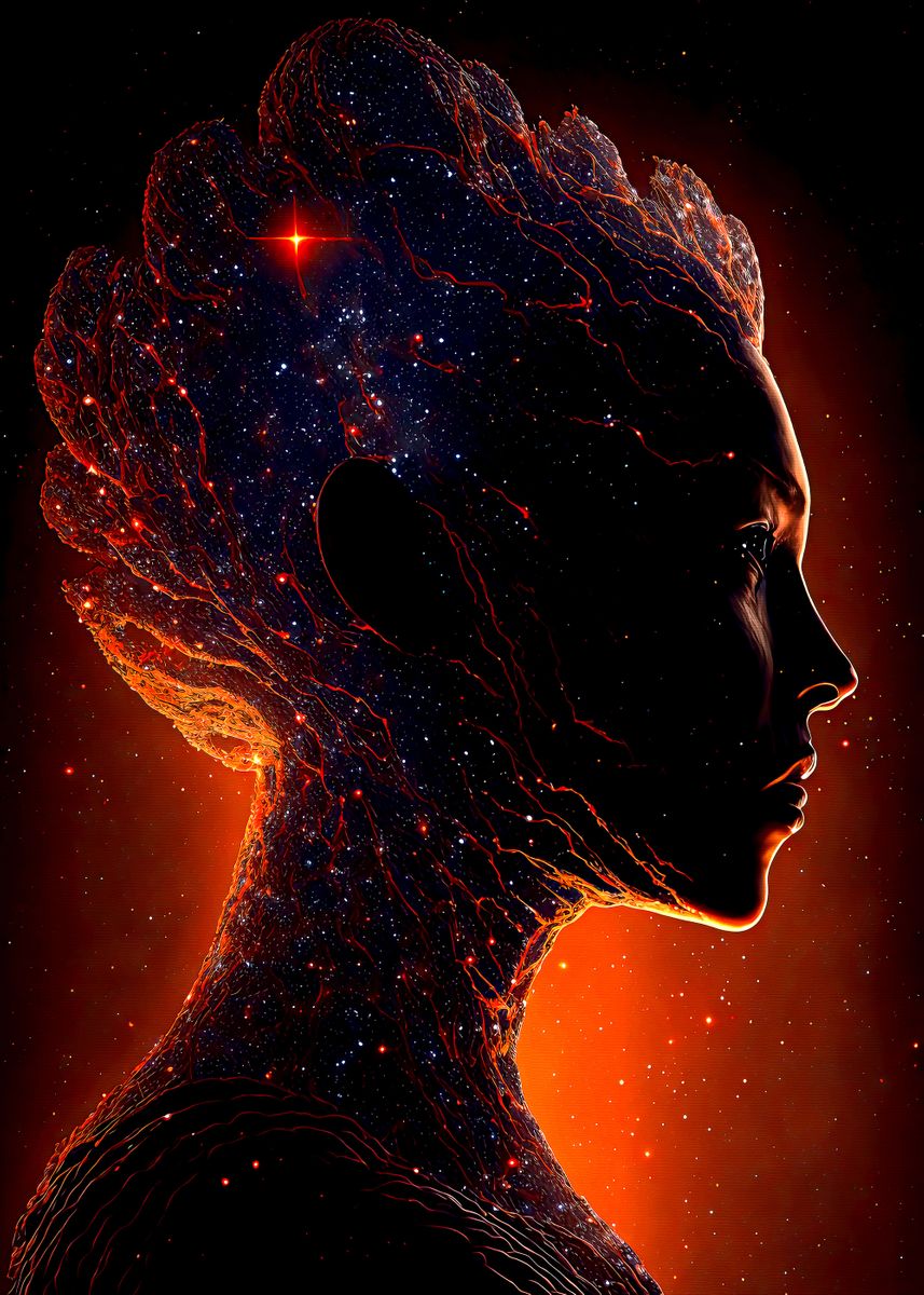 'Fantasy Face' Poster, picture, metal print, paint by culinal dual ...