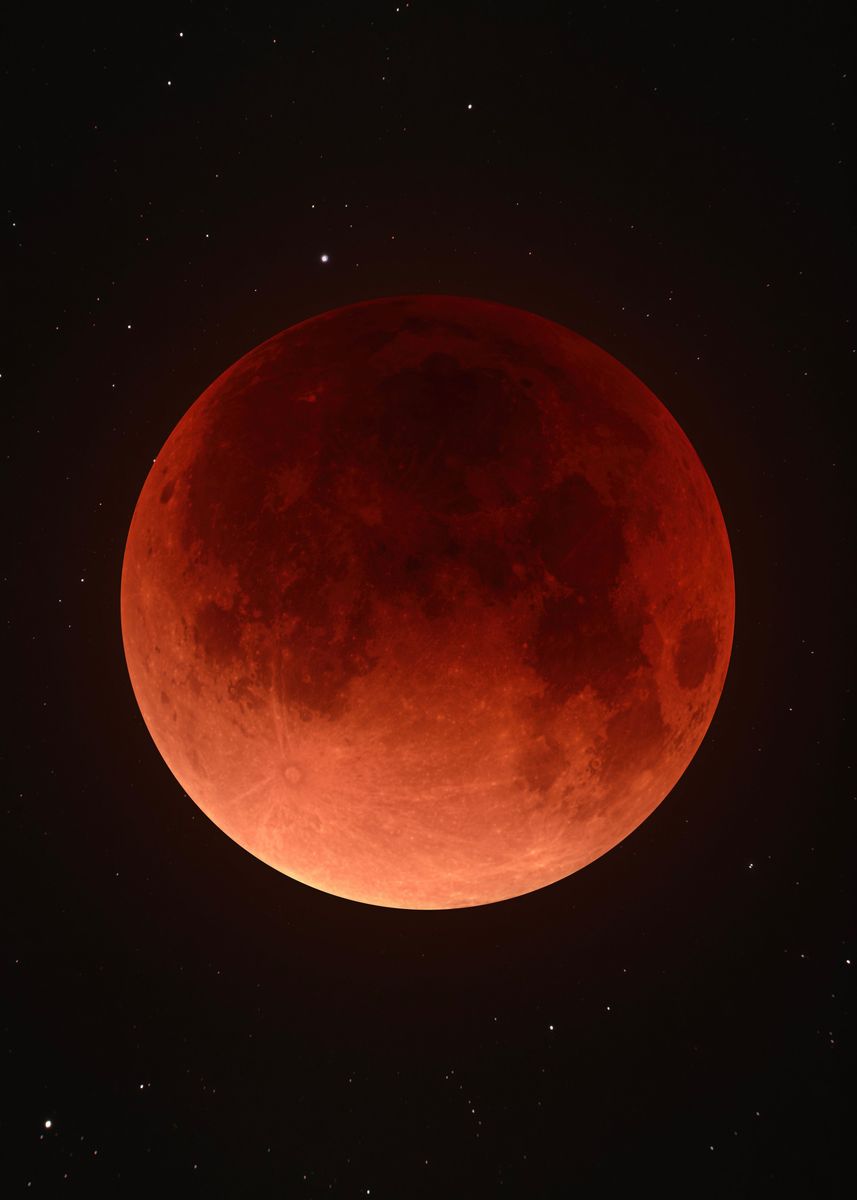 'Blood Moon' Poster, picture, metal print, paint by Astronycc | Displate