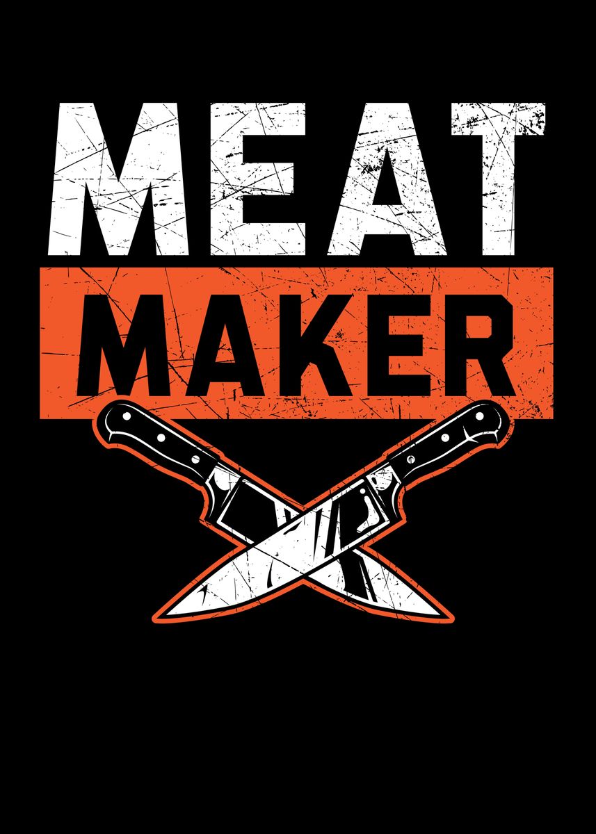 'Butcher Sayings Butchery' Poster, picture, metal print, paint by NAO ...