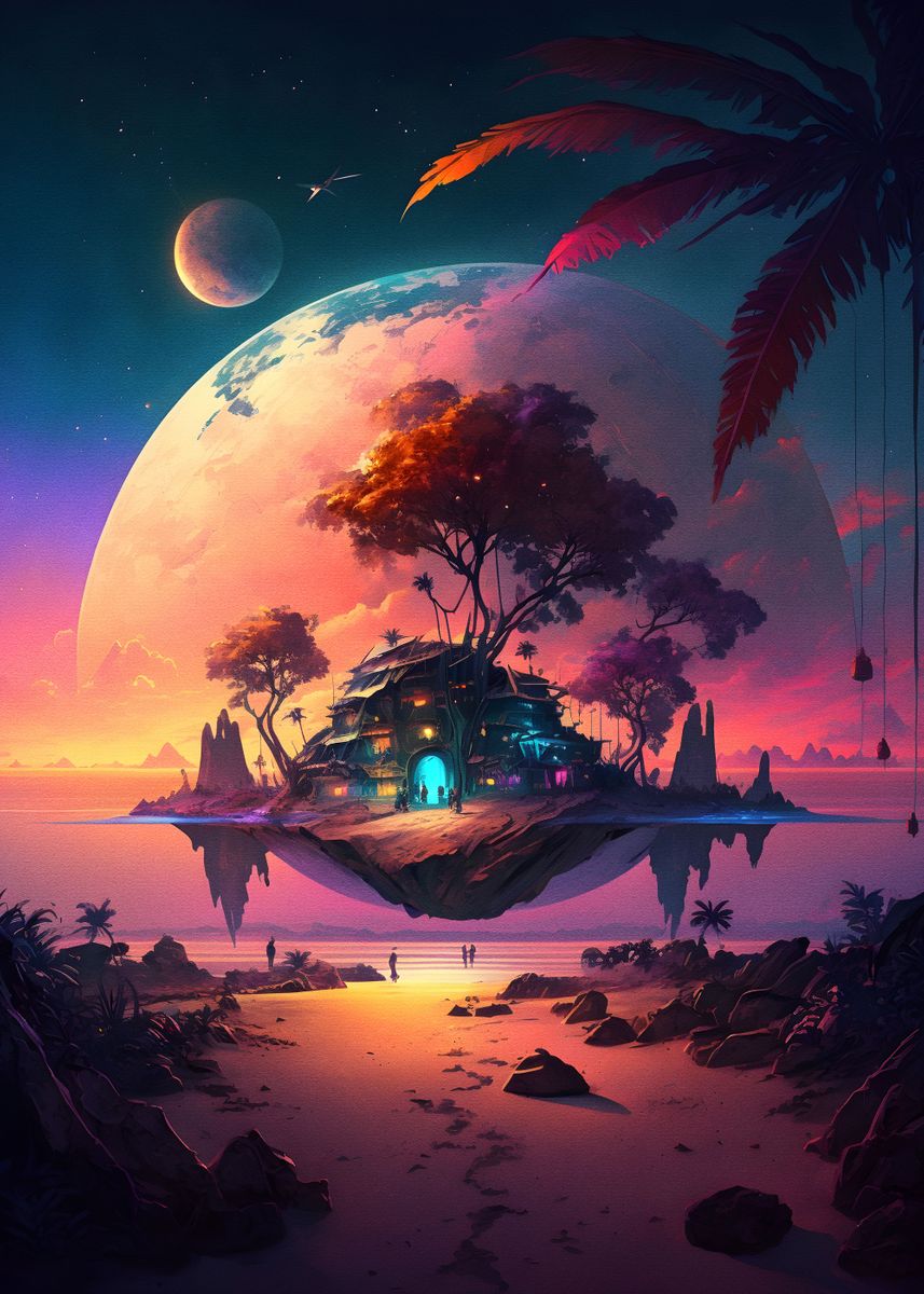 'Magic Villa' Poster, picture, metal print, paint by Muhammad Irsan ...