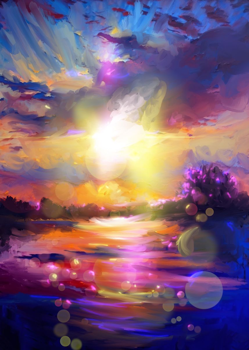 'Brisk Winter Evening' Poster, picture, metal print, paint by Charles ...