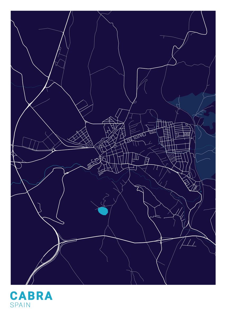 'Cabra City Map' Poster, picture, metal print, paint by Trulaf Design ...