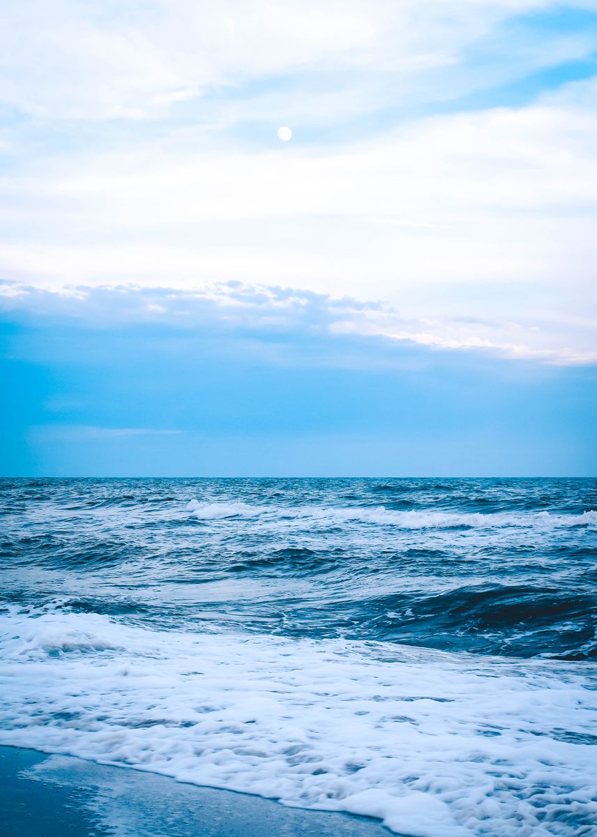 'Lazy waves lapping in' Poster, picture, metal print, paint by Michael ...