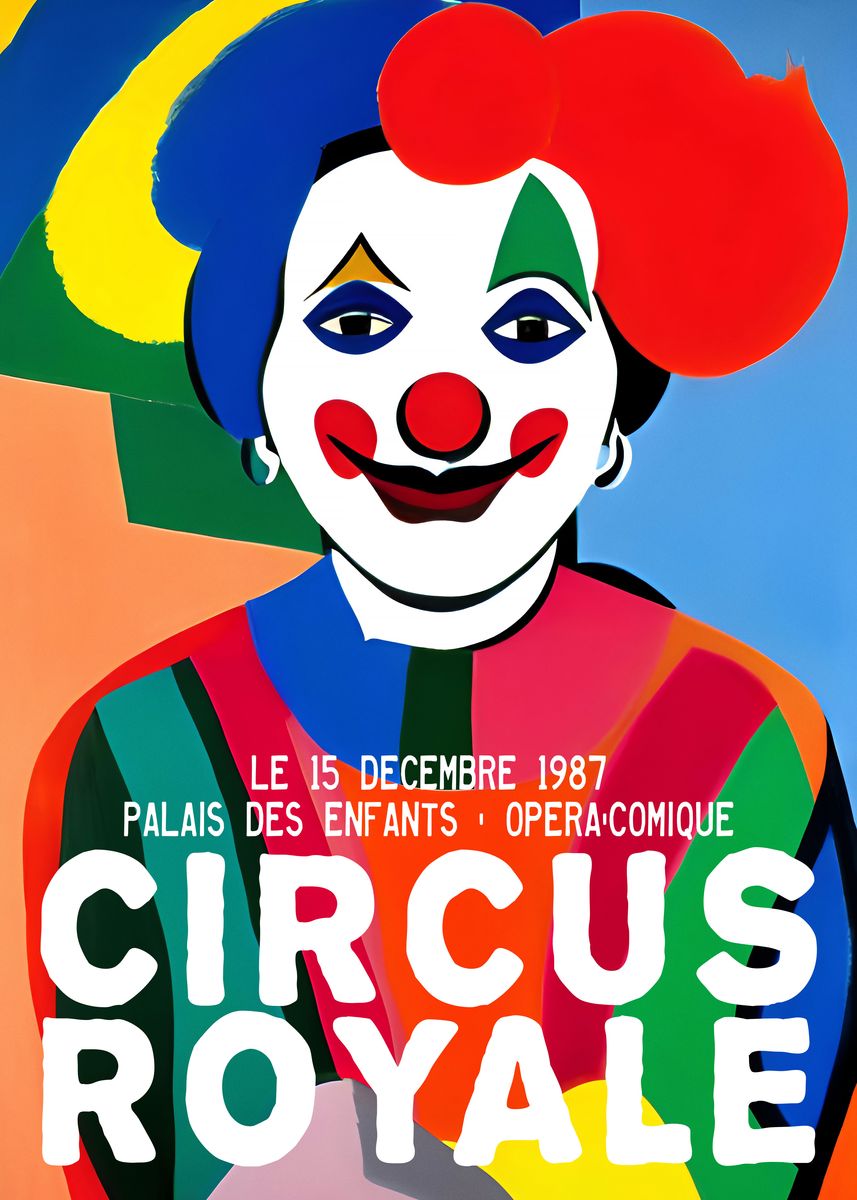 'French Circus Poster' Poster, picture, metal print, paint by ...