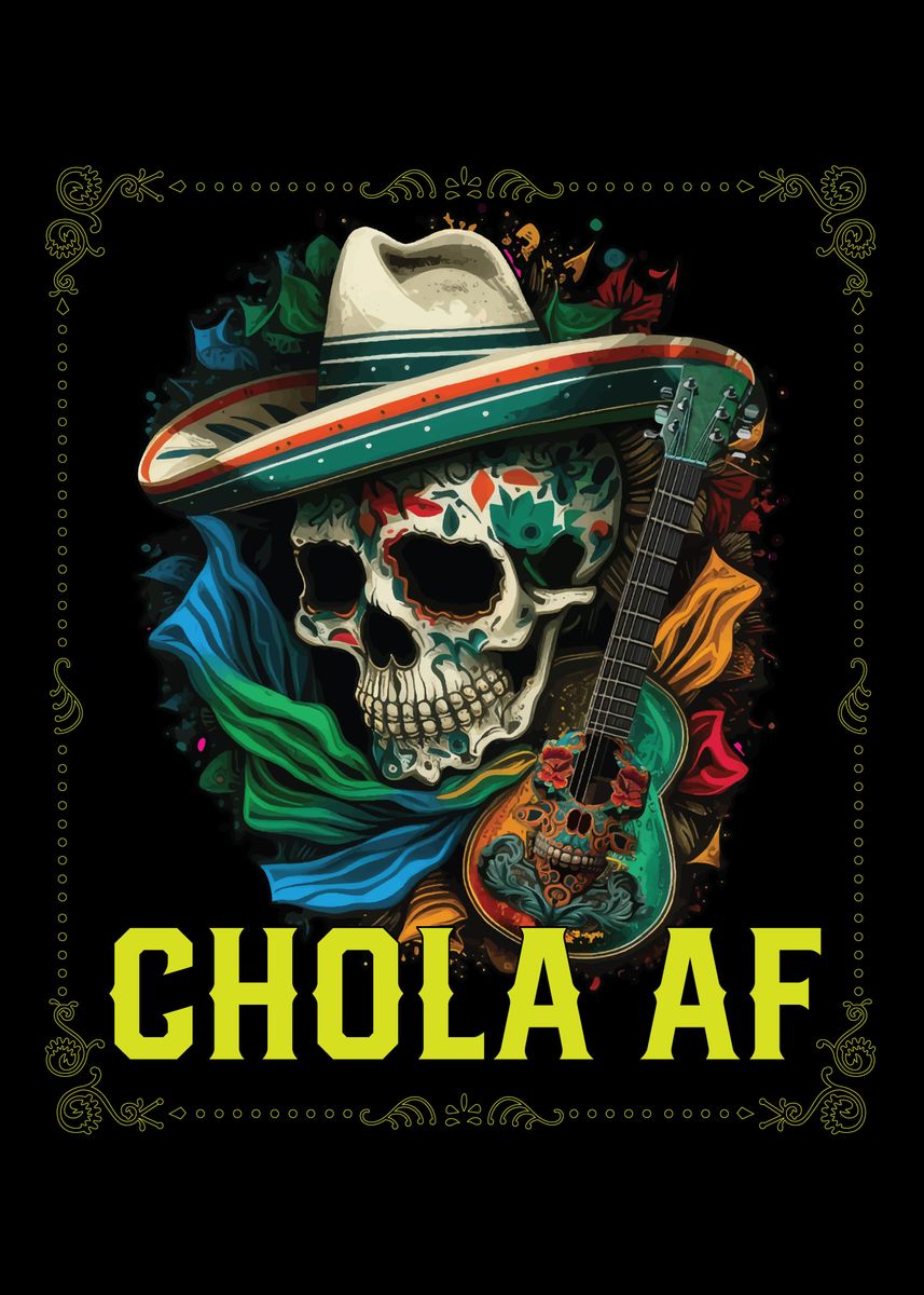 'Chola AF Mexican American' Poster, picture, metal print, paint by ...