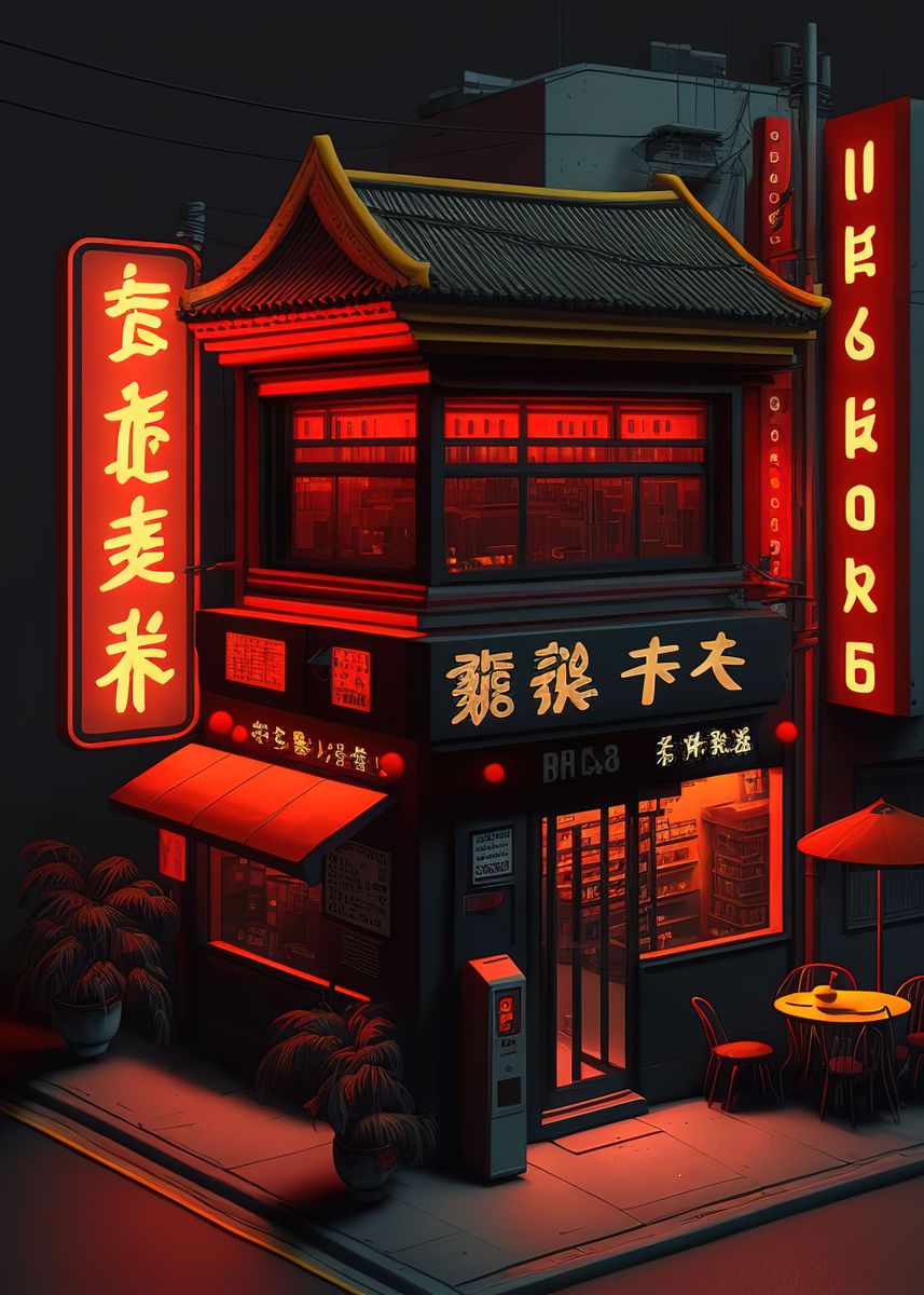 'tokyo japan neon' Poster, picture, metal print, paint by MatiasCurrie ...