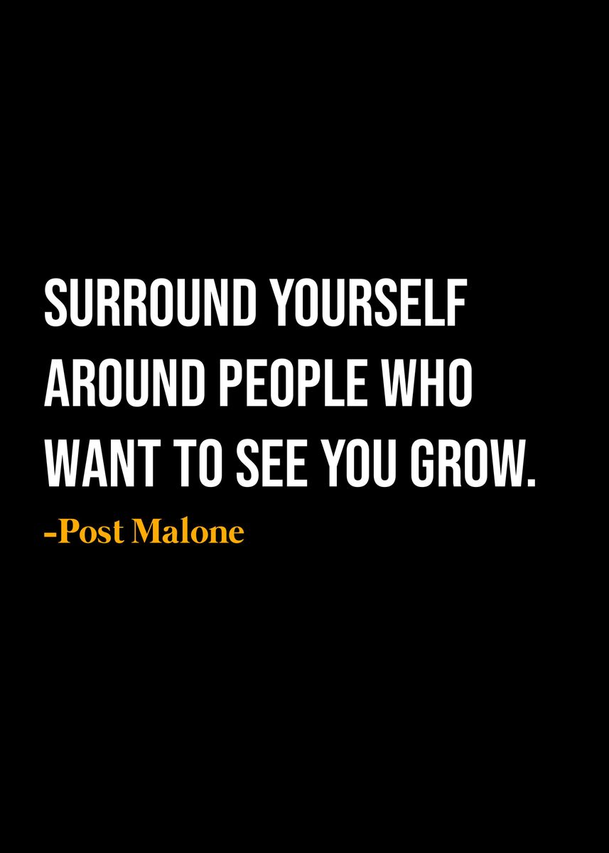 'Post Malone Quote ' Poster, picture, metal print, paint by DIMS | Displate