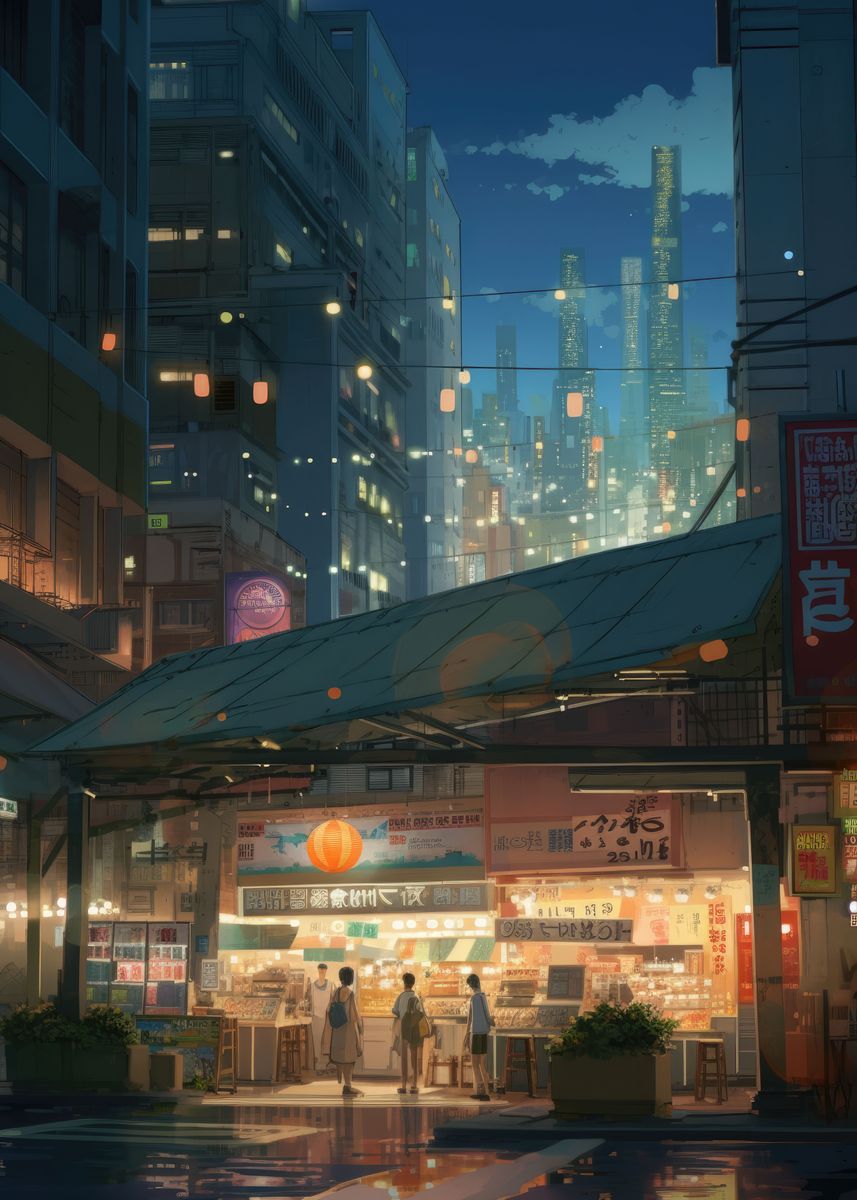 'The Japanese Store' Poster, picture, metal print, paint by IArtWork ...