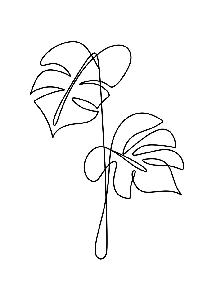 'Nature line art' Poster by Mild pic | Displate