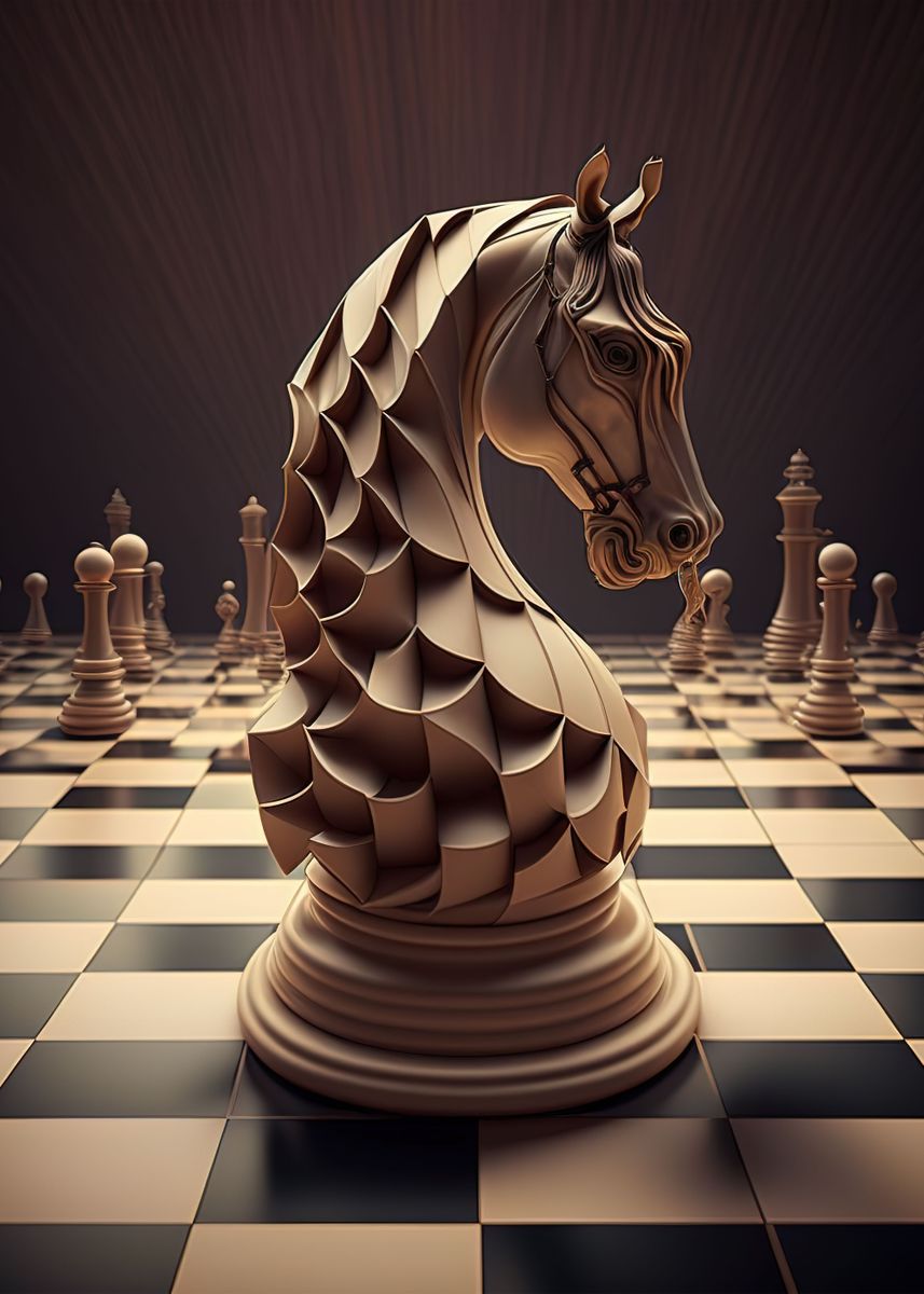 'game chess ' Poster, picture, metal print, paint by Hari Buckner ...
