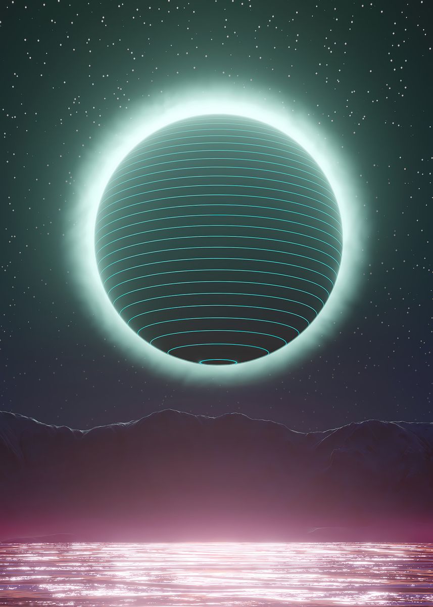 'Electric Planet Glow' Poster, picture, metal print, paint by Lunaxys ...