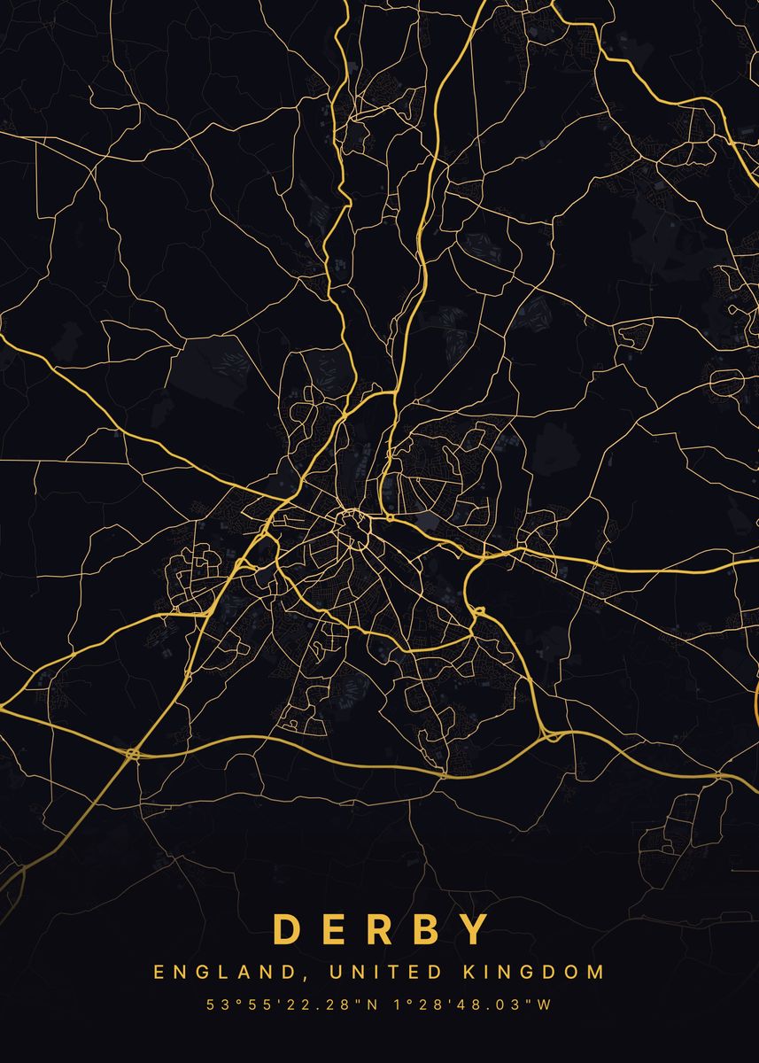 'Derby England ' Poster, picture, metal print, paint by Kemi | Displate