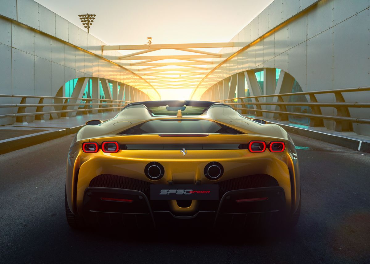 'Ferrari SF90 Spider' Poster by Indi Creator | Displate