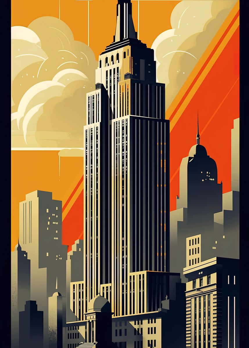 'New York skyscraper' Poster by Nordika | Displate