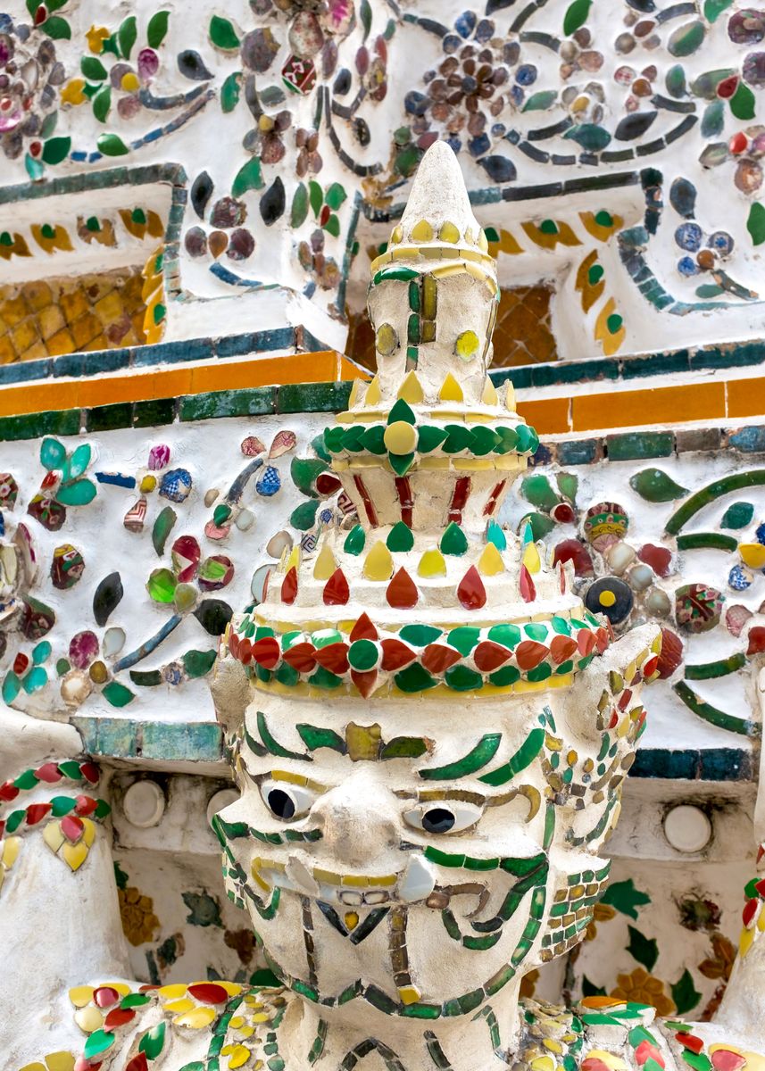 'Details of Wat Arun' Poster, picture, metal print, paint by Fabrizio ...