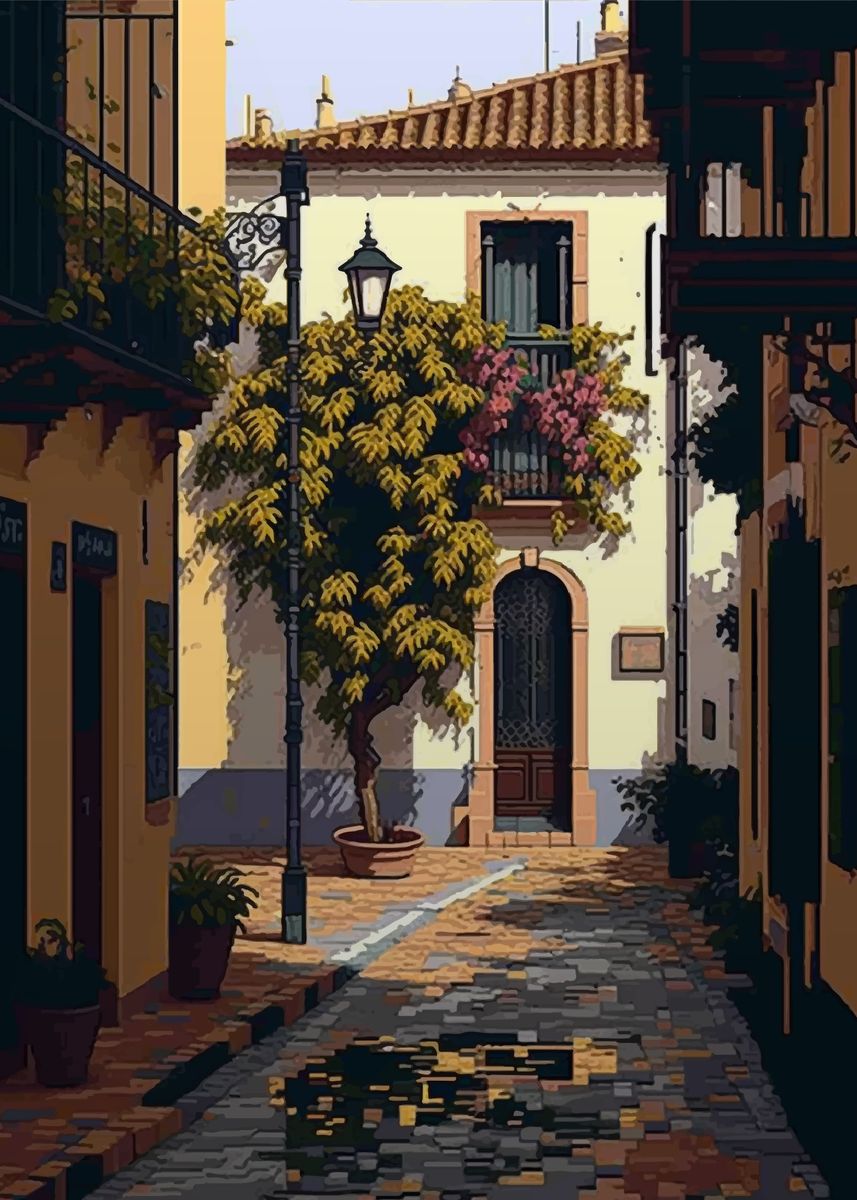 'Jerez Pixel art' Poster, picture, metal print, paint by M Art | Displate