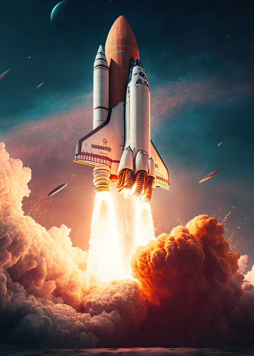 'Rocket' Poster, picture, metal print, paint by Yannis Denton | Displate