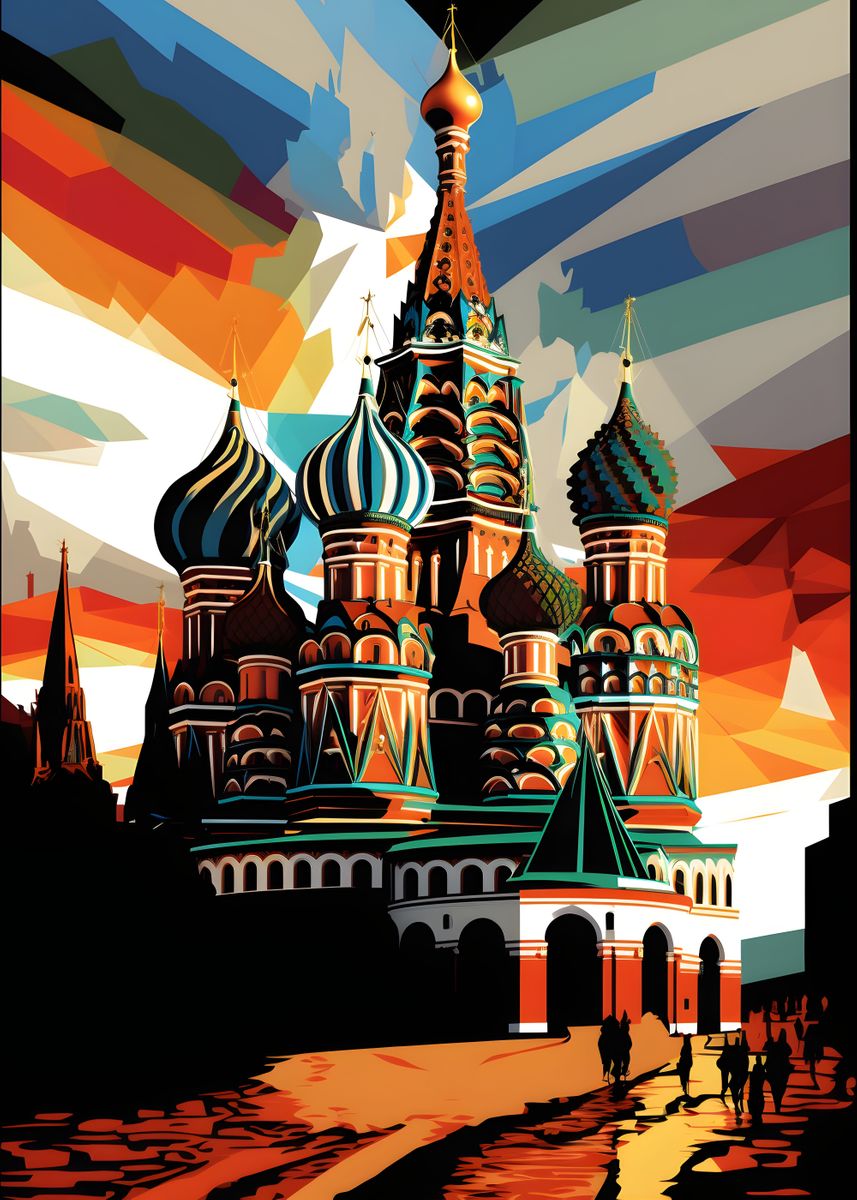 'Kremlin of Moscow Colors' Poster, picture, metal print, paint by Maël ...