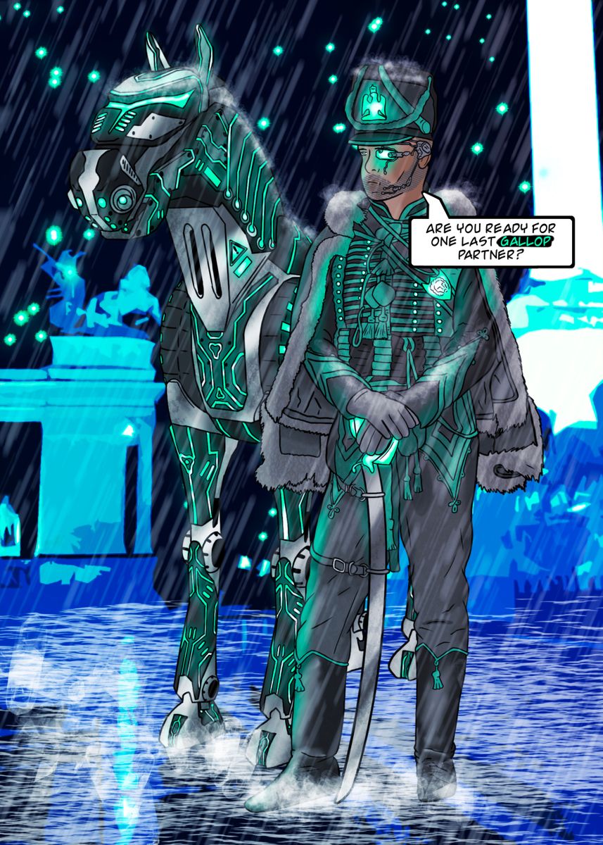 'Cyberpunk Hussar' Poster, picture, metal print, paint by Fat Rat ...