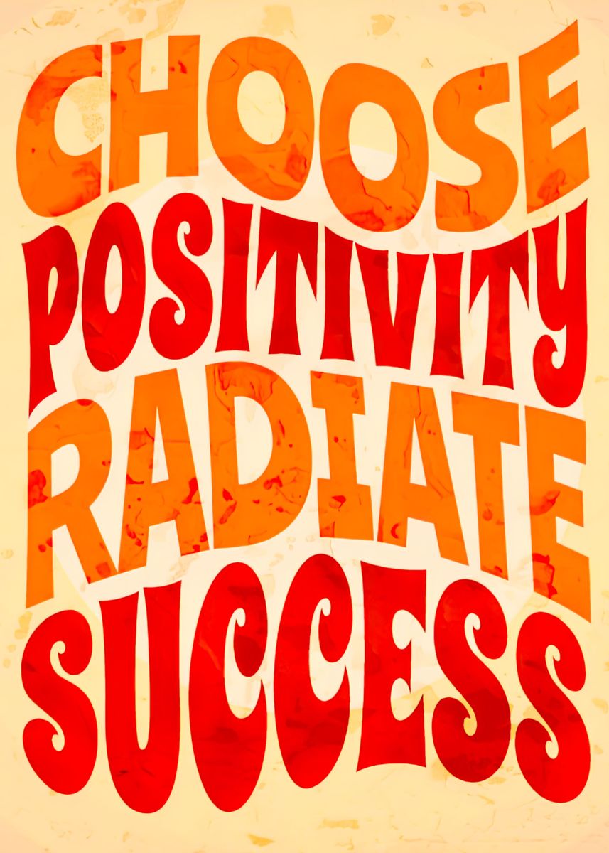 'Choose Positivity' Poster by Haru Udu | Displate