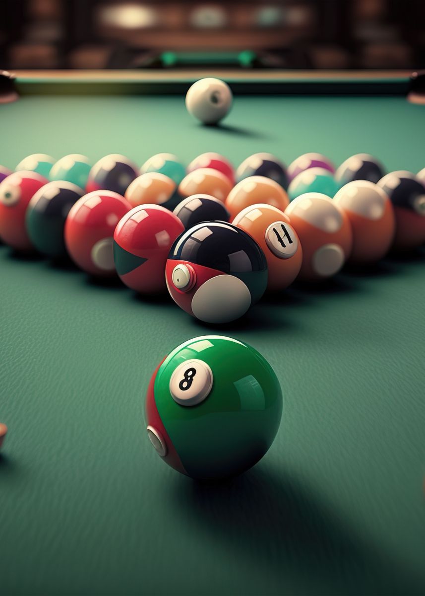 'Billiards balls' Poster by Anime Manga | Displate