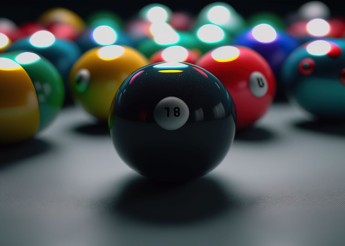'Billiards balls' Poster by Anime Manga | Displate