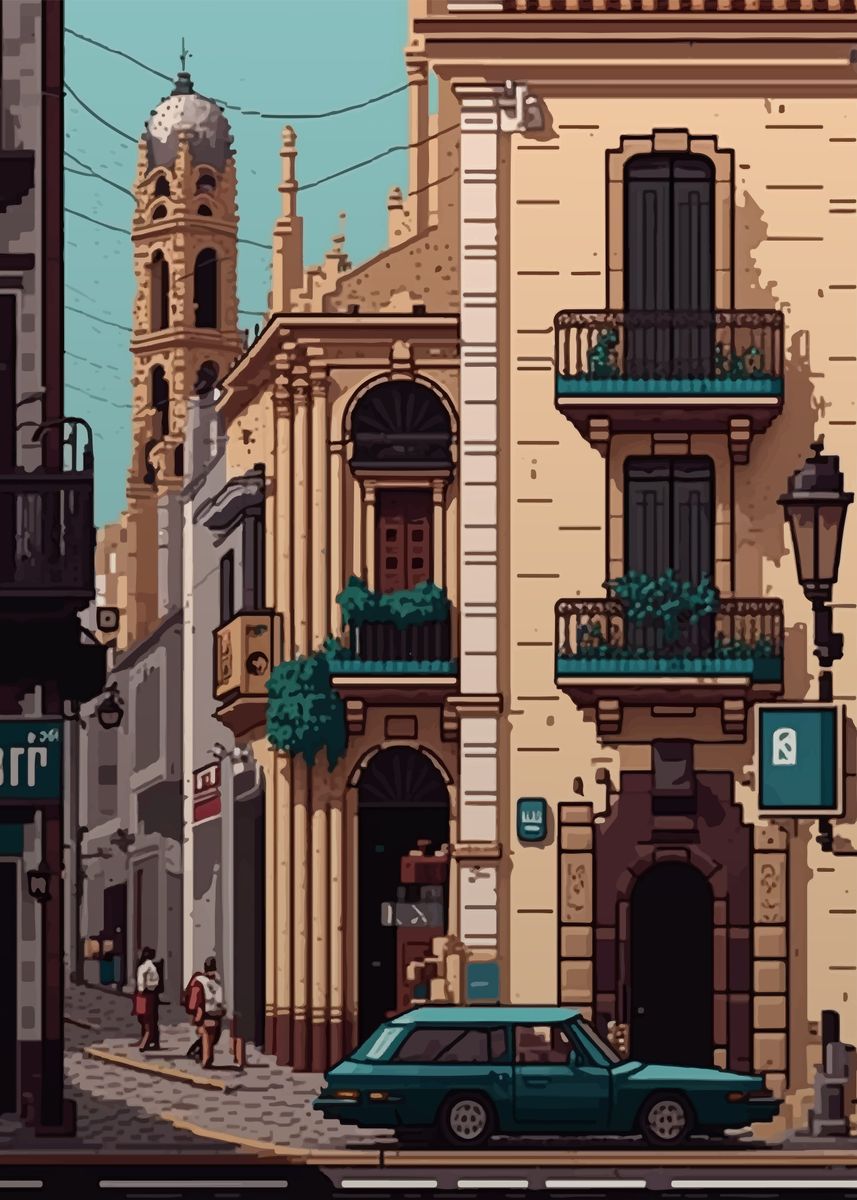 ' Jerez 02 Pixel art' Poster, picture, metal print, paint by M Art ...