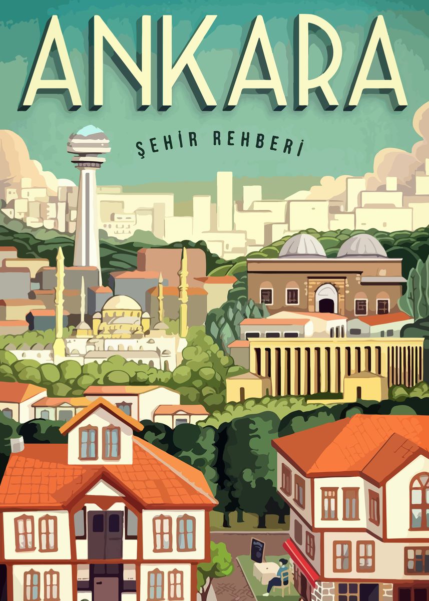 'Travel to ankara' Poster, picture, metal print, paint by Leonardo ...