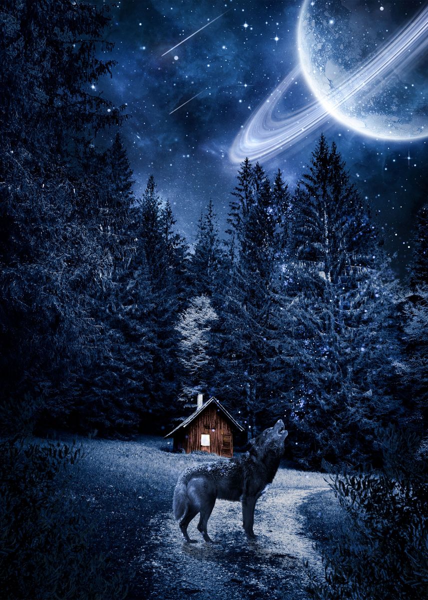 'Midnight' Poster, picture, metal print, paint by VA Visuals | Displate