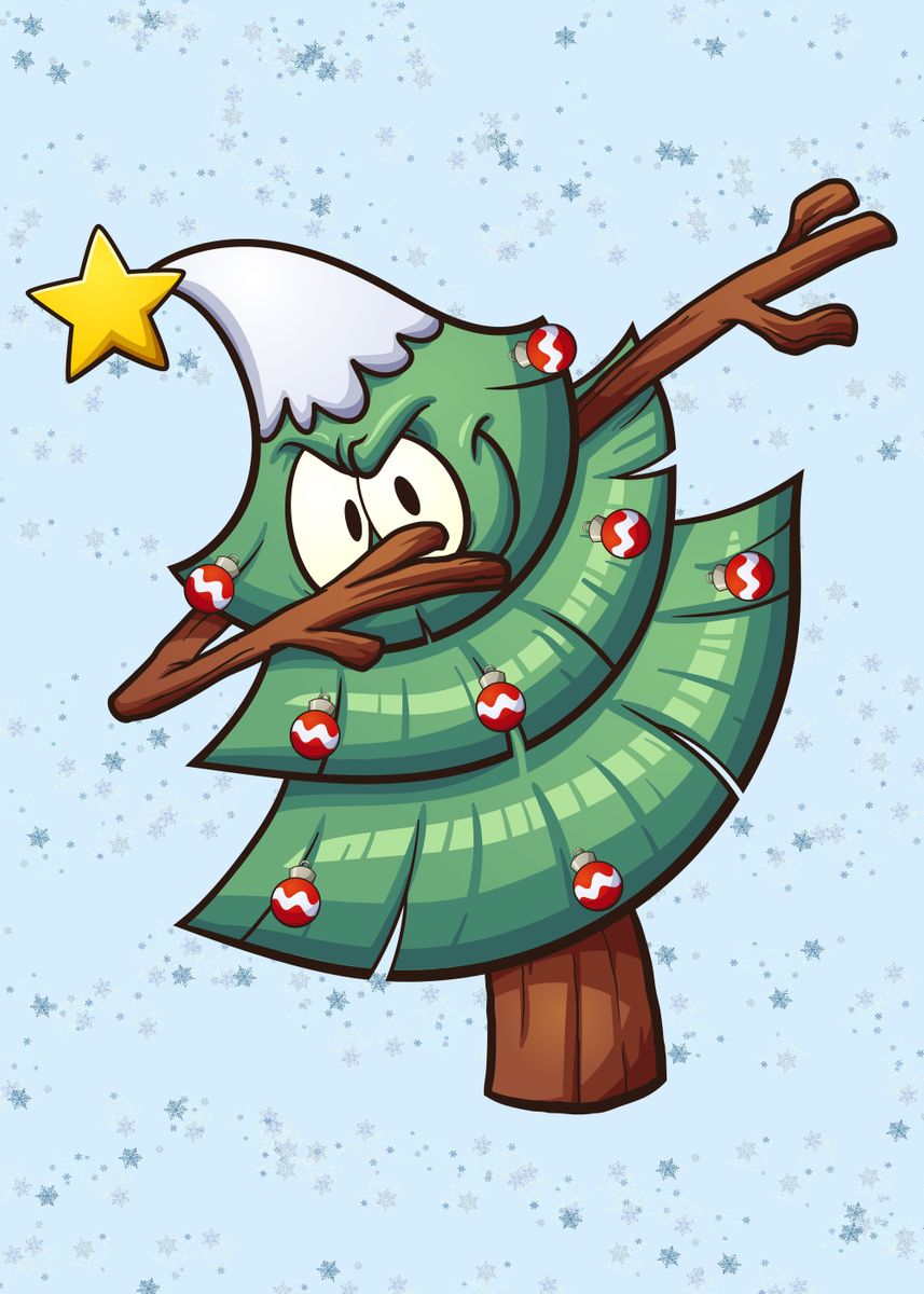 'Dabbing Tree' Poster, picture, metal print, paint by NIZAM KHAN | Displate