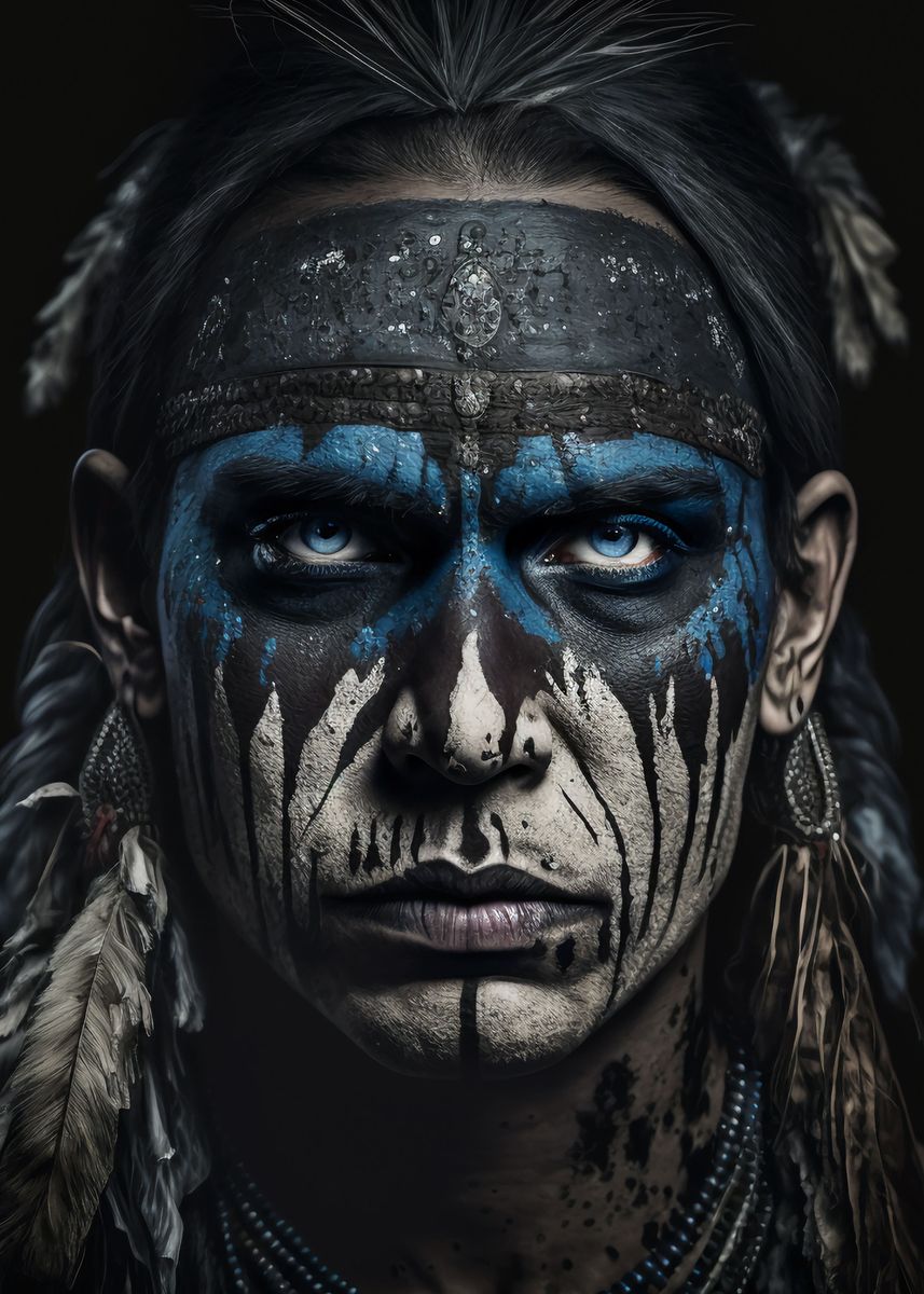 'Ancient Indian tribe' Poster, picture, metal print, paint by Oleksandr ...