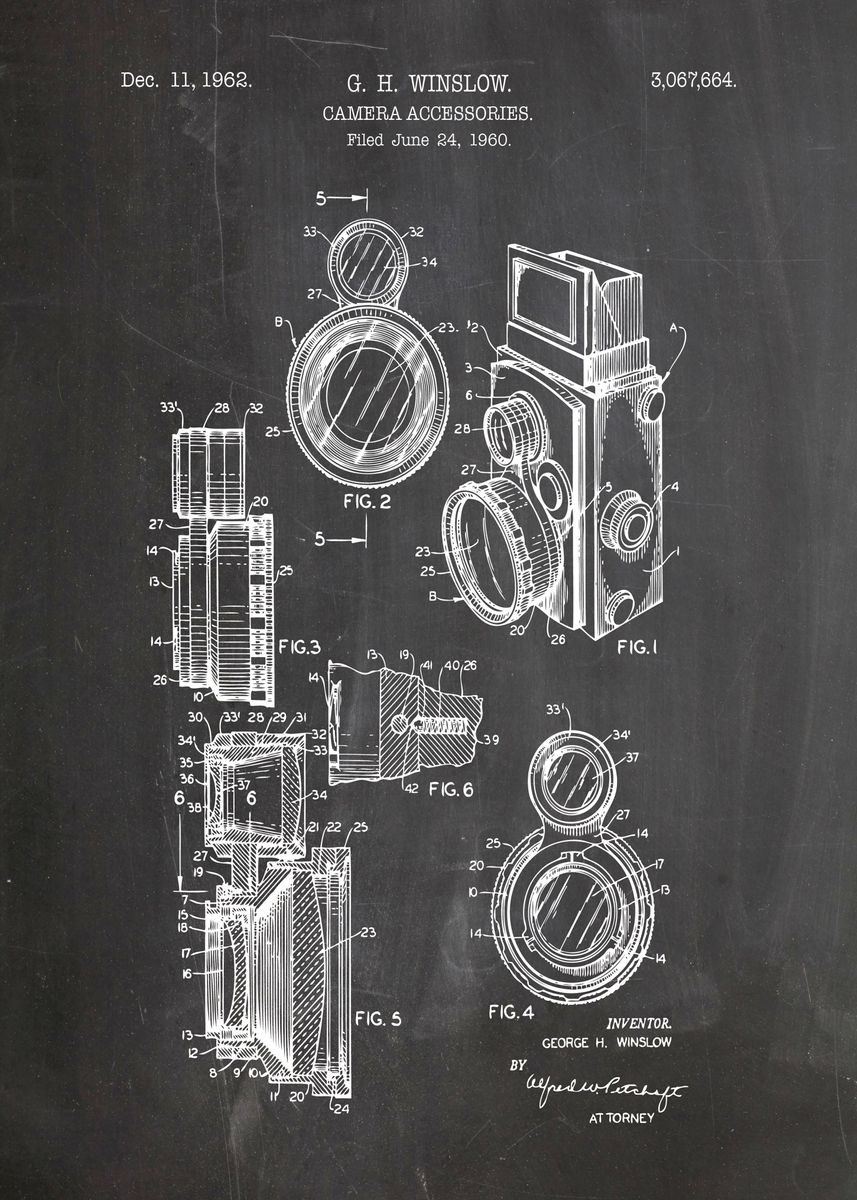 'Camera accessories patent' Poster by Designersen | Displate