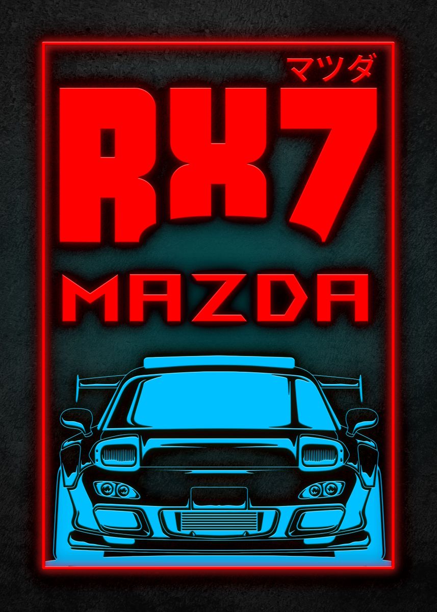 'Neon Car' Poster, picture, metal print, paint by Neon Art Glowing ...