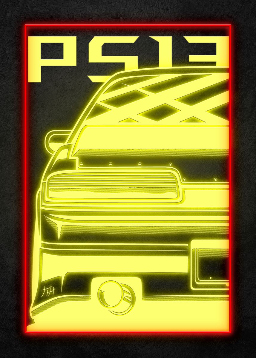 'Neon Car' Poster, picture, metal print, paint by Neon Art Glowing ...