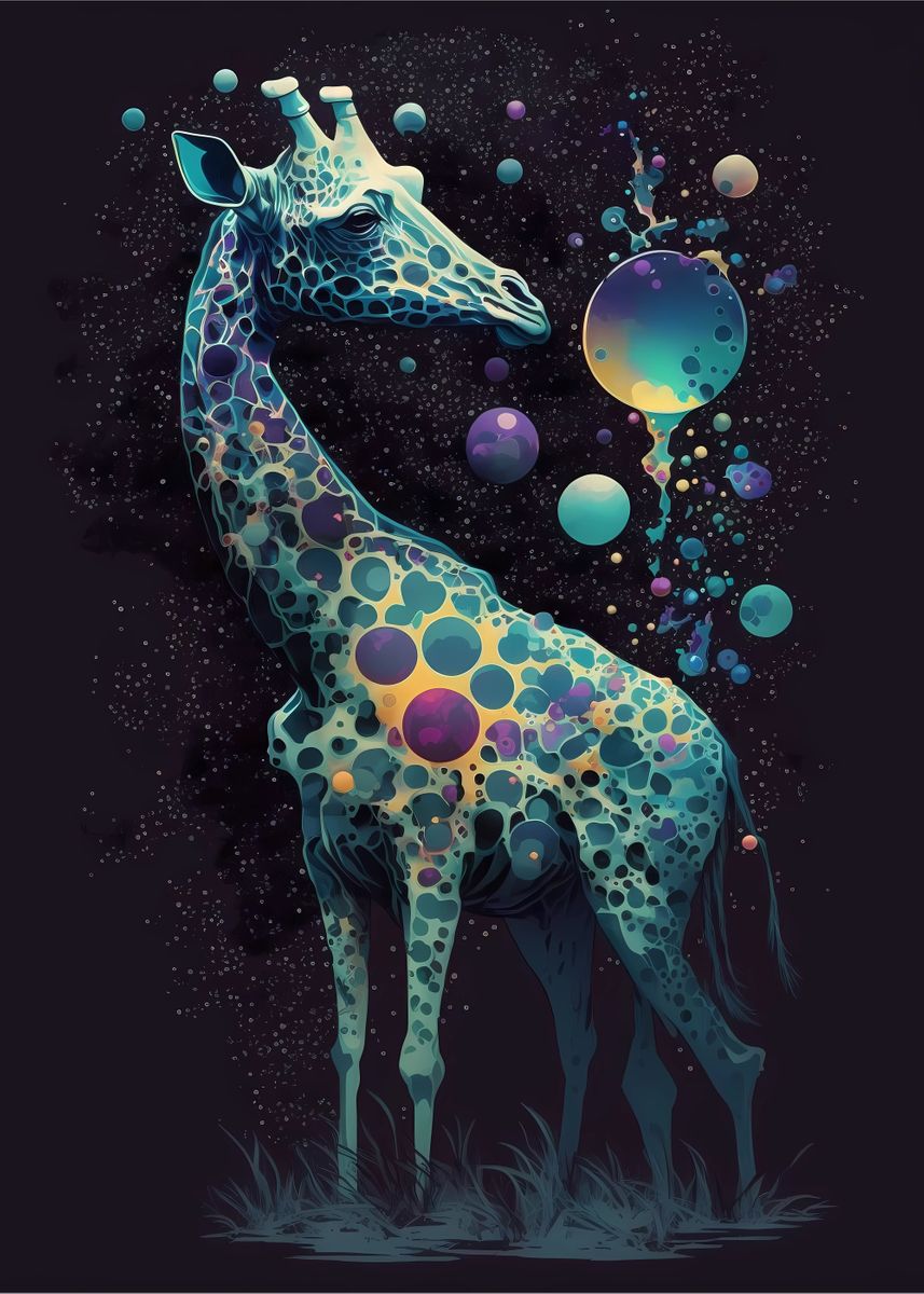 'Incredible Giraffe' Poster by Latrisha Studio | Displate