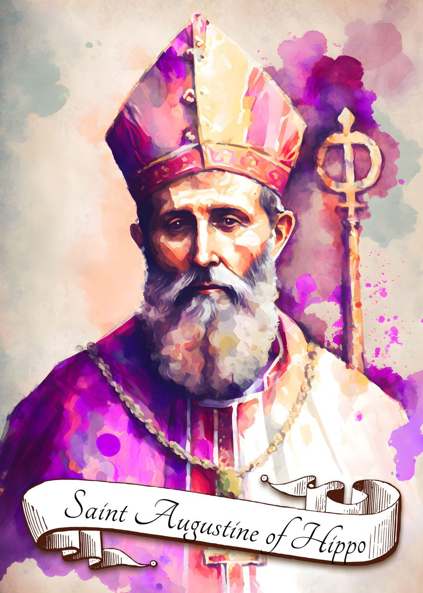 'Saint Augustine of Hippo' Poster, picture, metal print, paint by ...