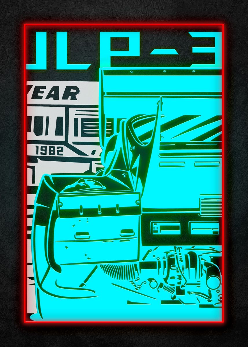 'Neon Car' Poster, picture, metal print, paint by Neon Art Glowing ...