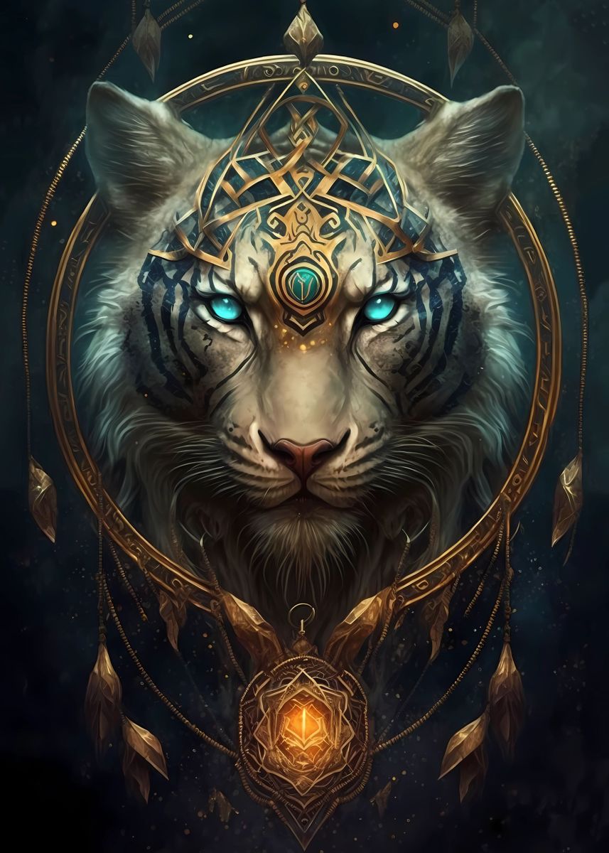 'Fable Tiger' Poster, picture, metal print, paint by Latrisha Studio ...