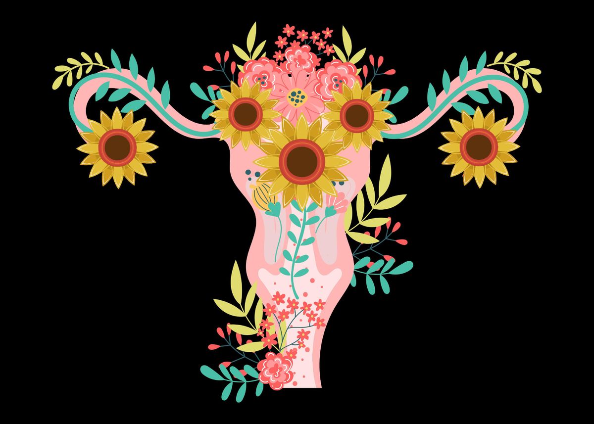 'Uterus Flower Womens' Poster by professionaldesigns | Displate