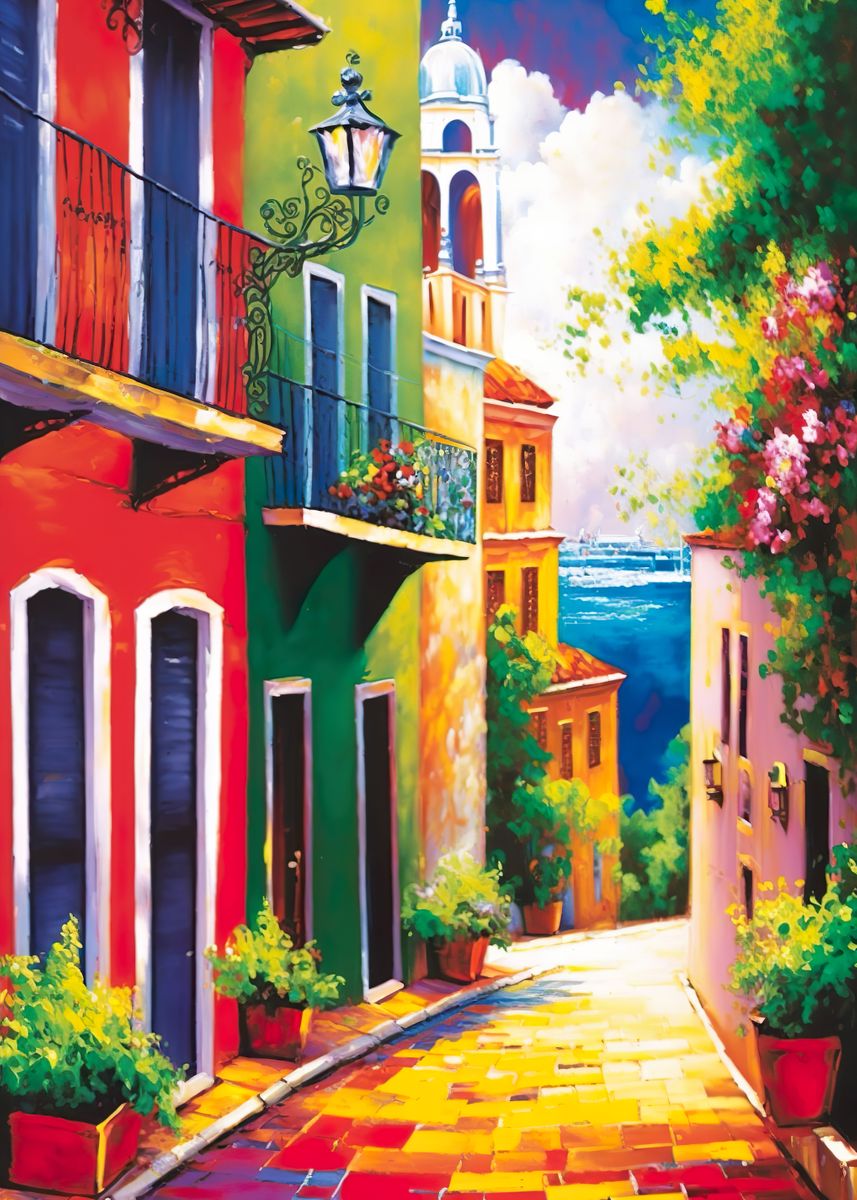 'Puerto Rico' Poster, picture, metal print, paint by Quasarai | Displate