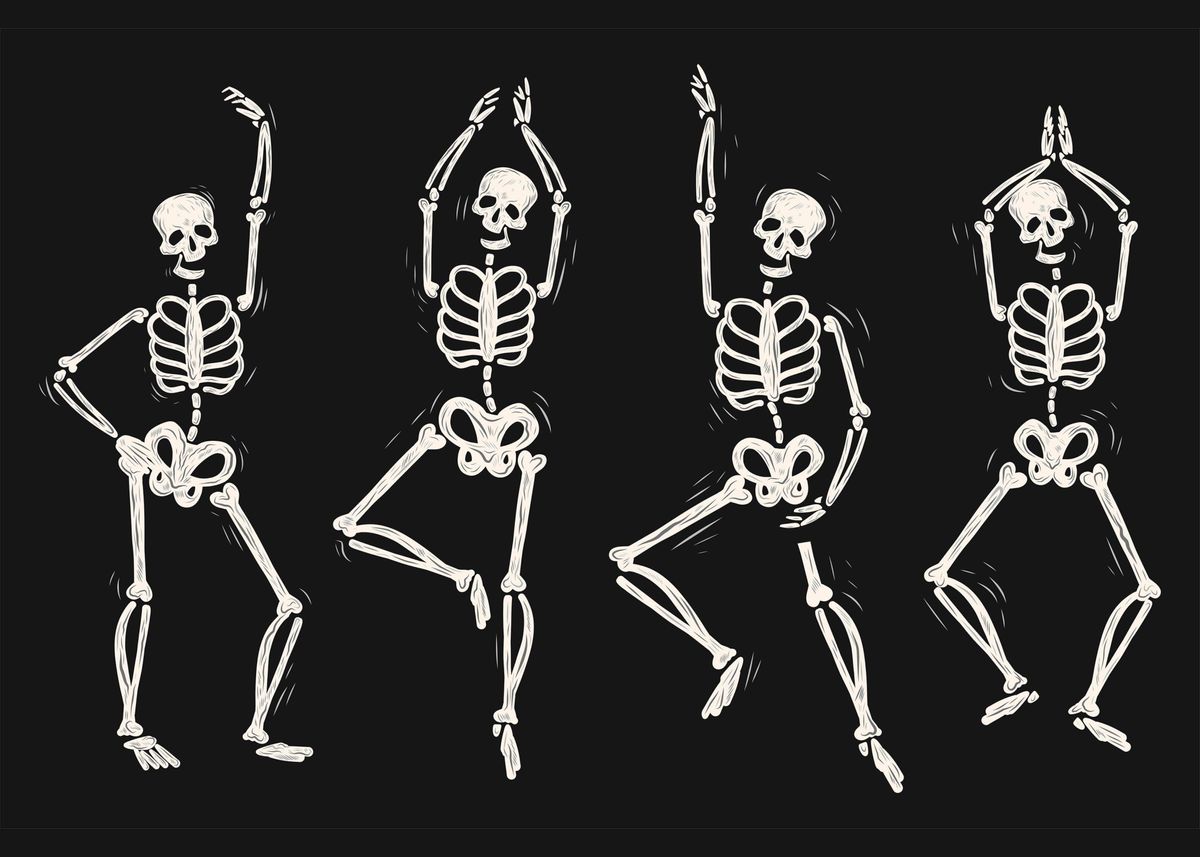 'Funny Skeletons Dancing' Poster by Creativity Art | Displate