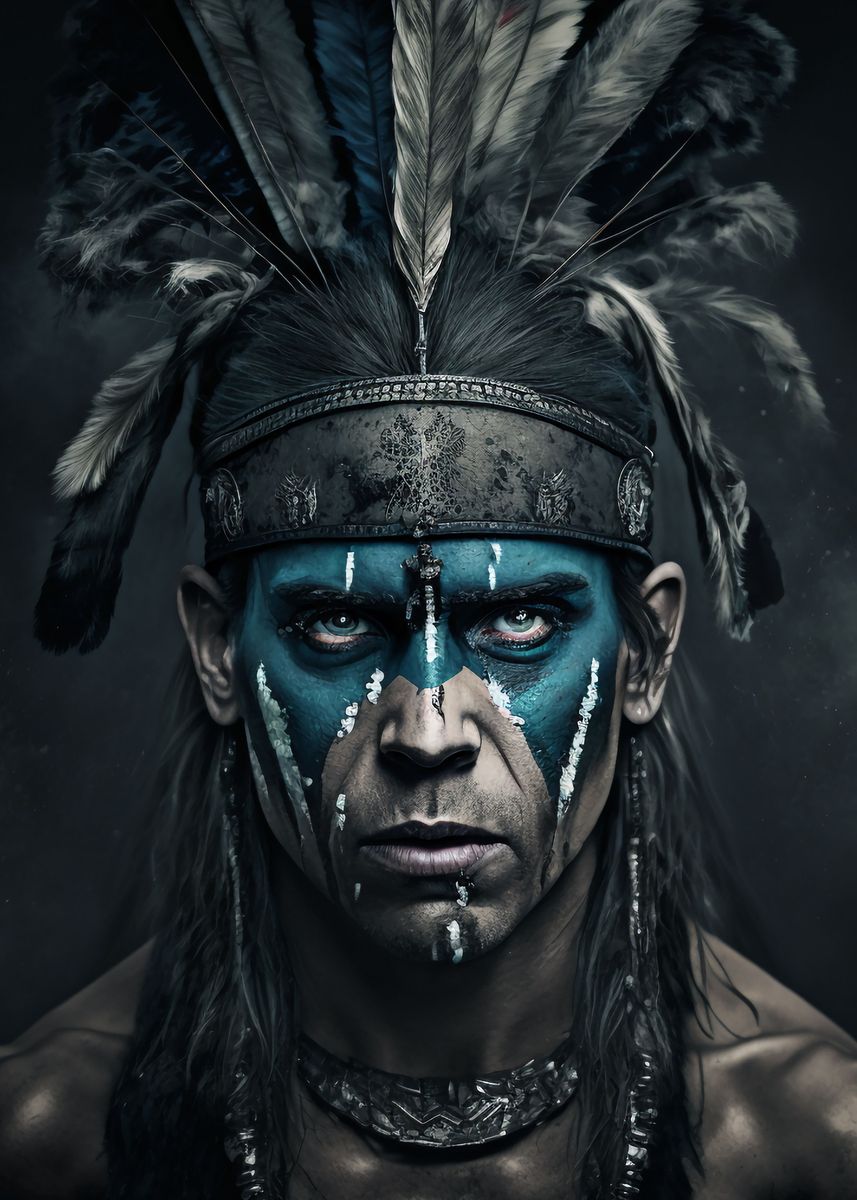 'Ancient Indian tribe' Poster, picture, metal print, paint by Oleksandr ...