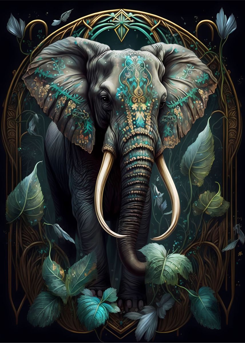 'Imaginary world Elephant' Poster, picture, metal print, paint by Lalia ...
