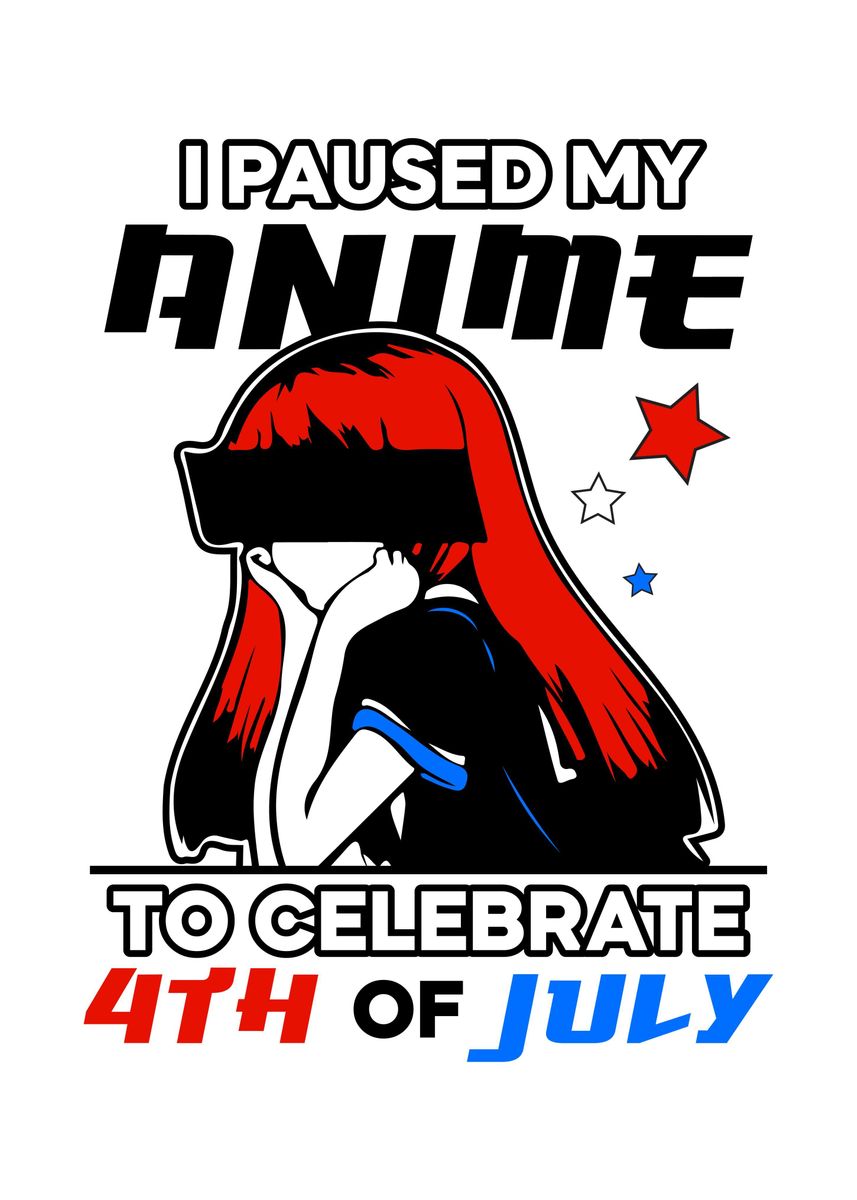 'Anime 4th of July' Poster, picture, metal print, paint by Sebastian ...