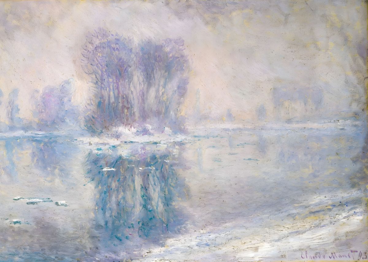 'Claude Monet Ice Floes' Poster by Vintage Painting | Displate