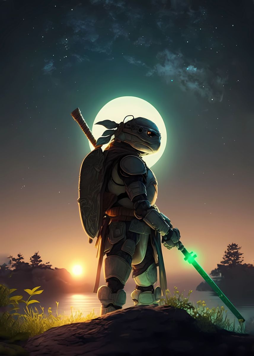 'Turtle' Poster, picture, metal print, paint by Callum Creative | Displate